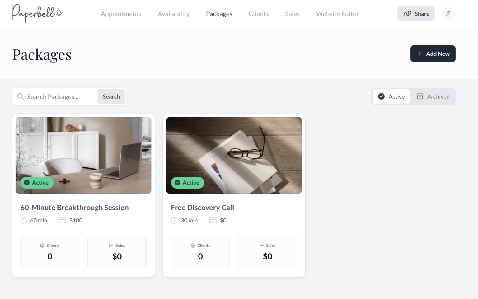 Packages - Paperbell Support