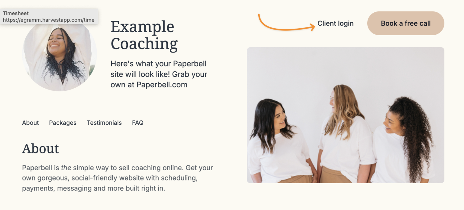How do clients book time with me in Paperbell?
