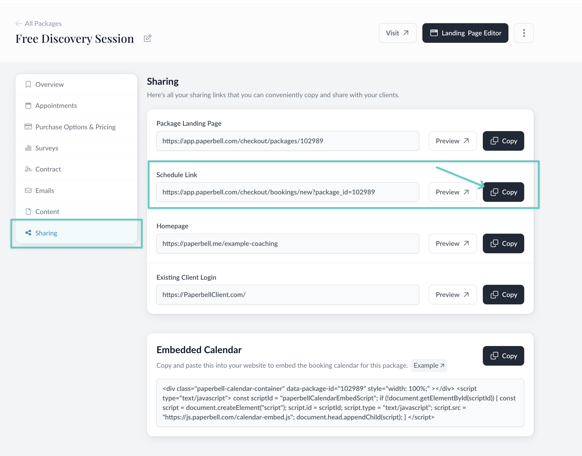 How do clients book time with me in Paperbell?