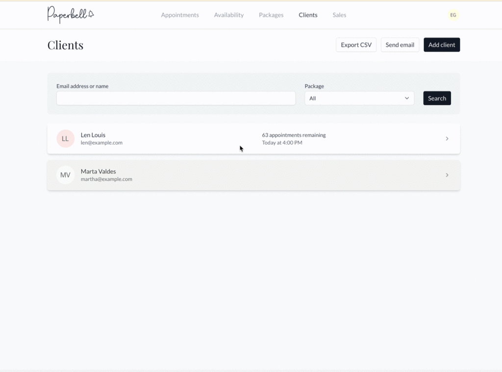 Add Existing Clients to Paperbell - Paperbell Support
