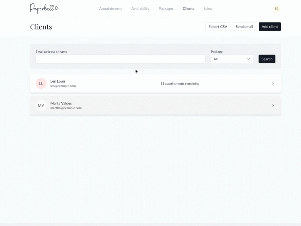 Add Existing Clients to Paperbell - Paperbell Support