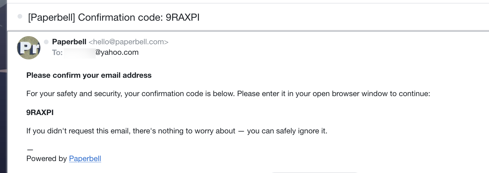 Why is my client asked for a confirmation code? - Paperbell Support
