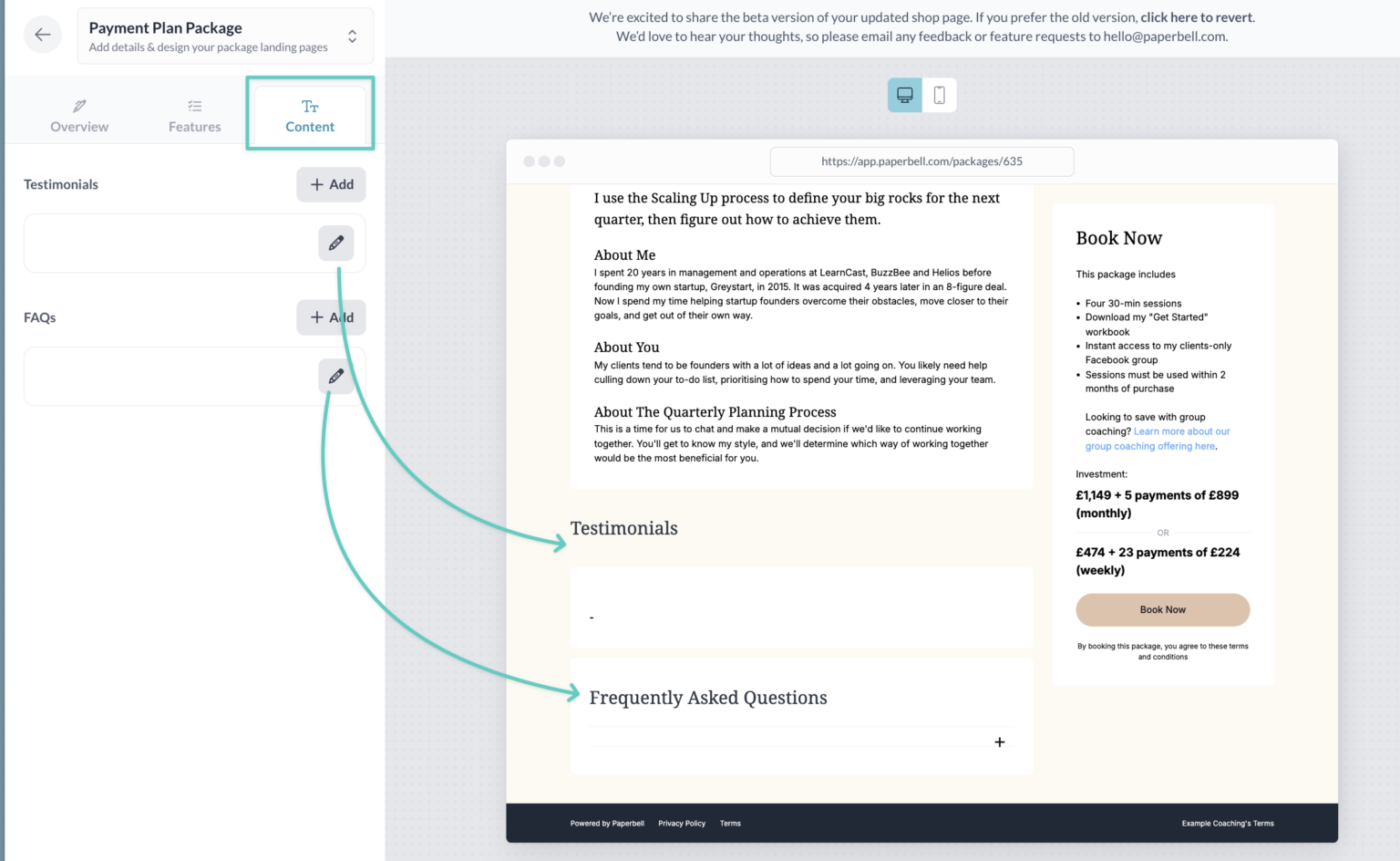 Packages - Paperbell Support