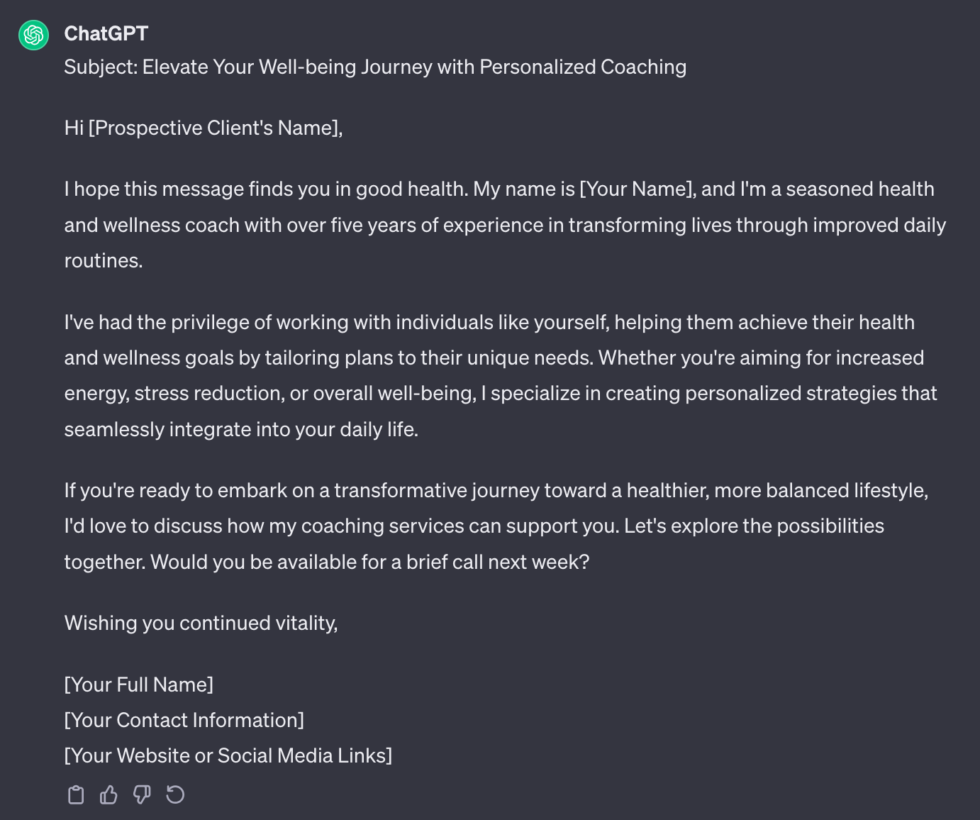 How to Use ChatGPT to Write Emails That Will Impress Your Coaching Clients