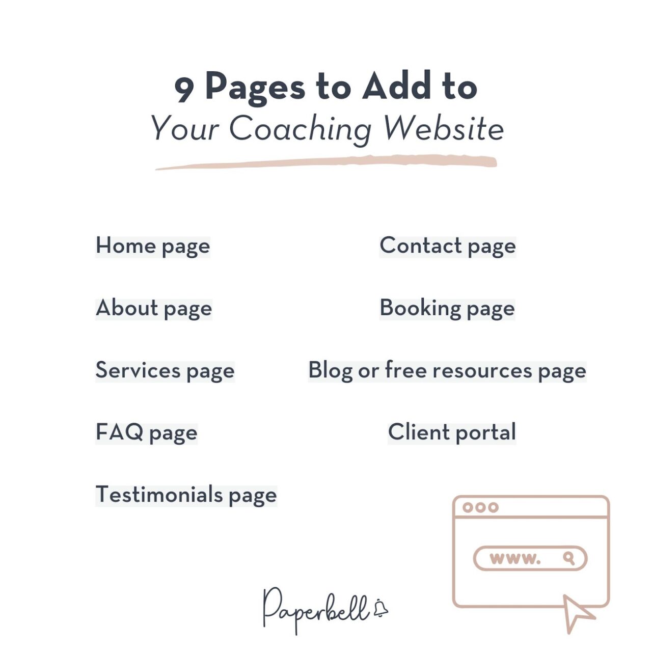 9 Coaching Pages to Add to Your Website